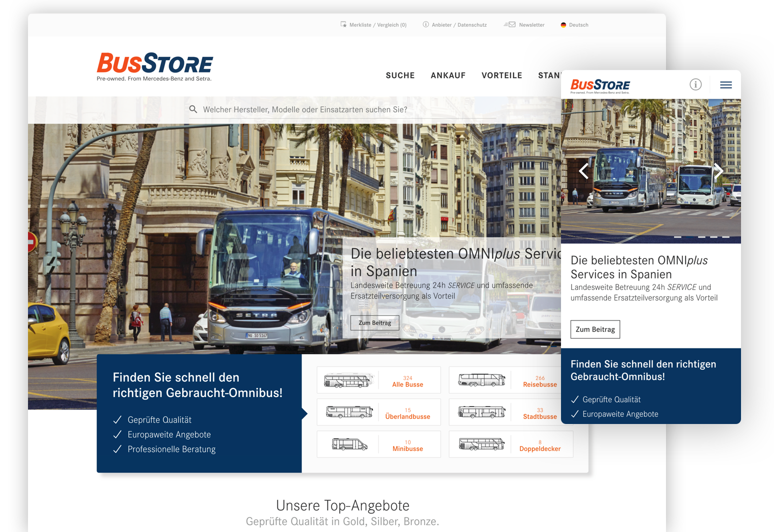 Bus-Store.com Website Facelift - PLUSPOL interactive