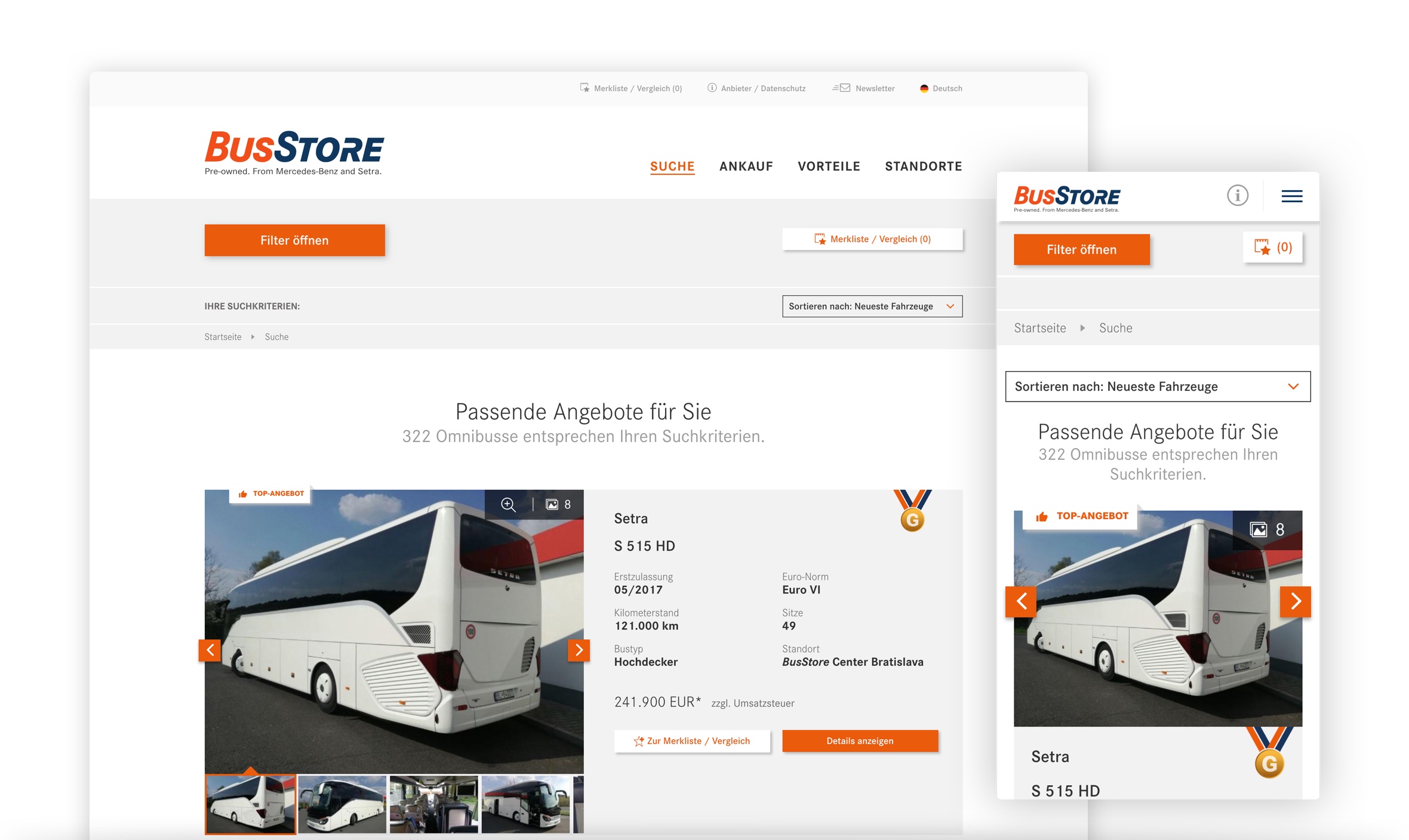 Bus-Store.com Website Facelift - PLUSPOL interactive