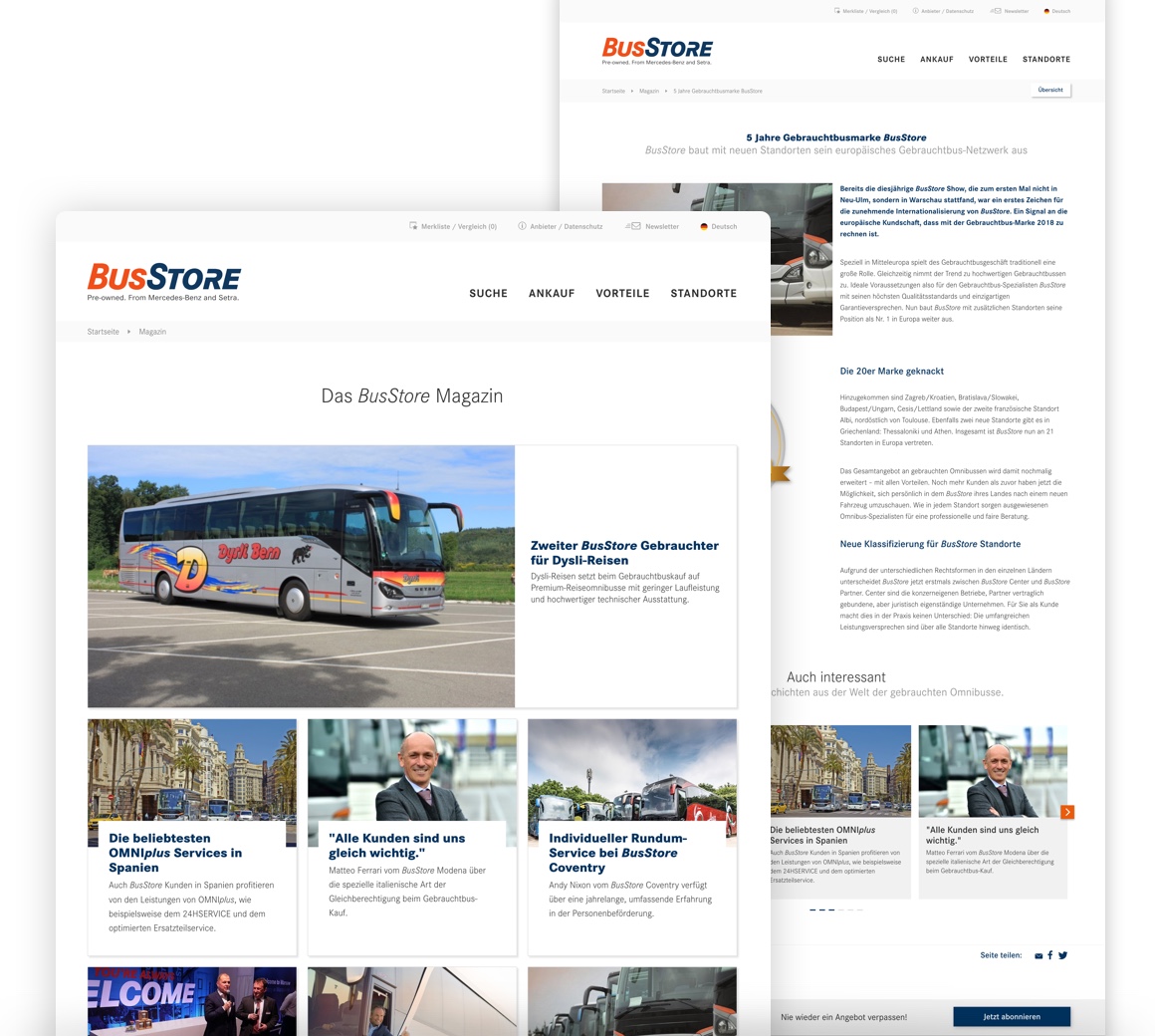 Bus-Store.com Website Facelift - PLUSPOL interactive